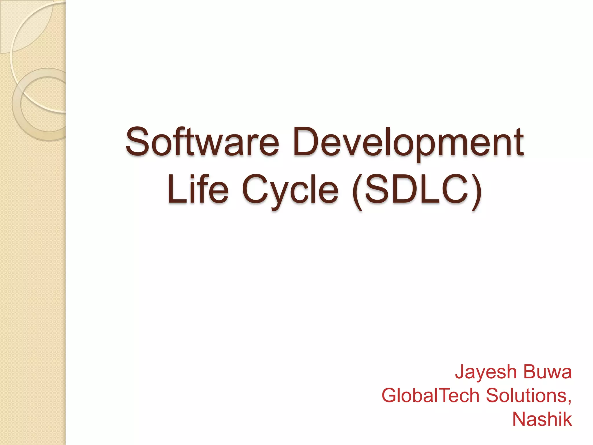 S.D.L.C (Software Development Life Cycle.) | PPTX