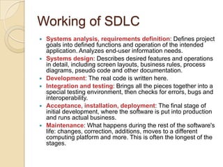 S.D.L.C (Software Development Life Cycle.) | PPTX