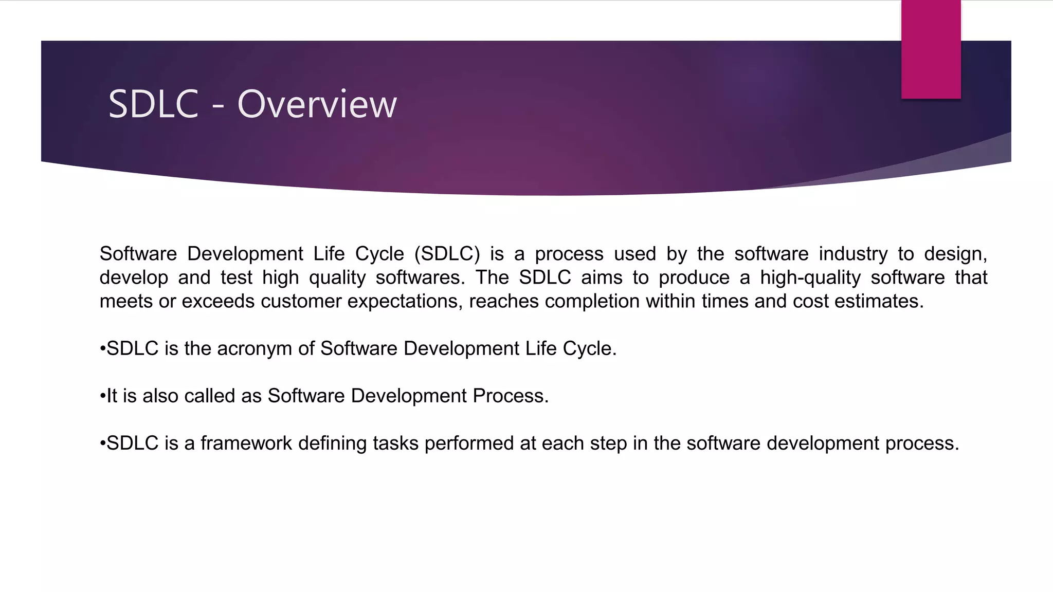 Sdlc phases presentation modal | PPTX