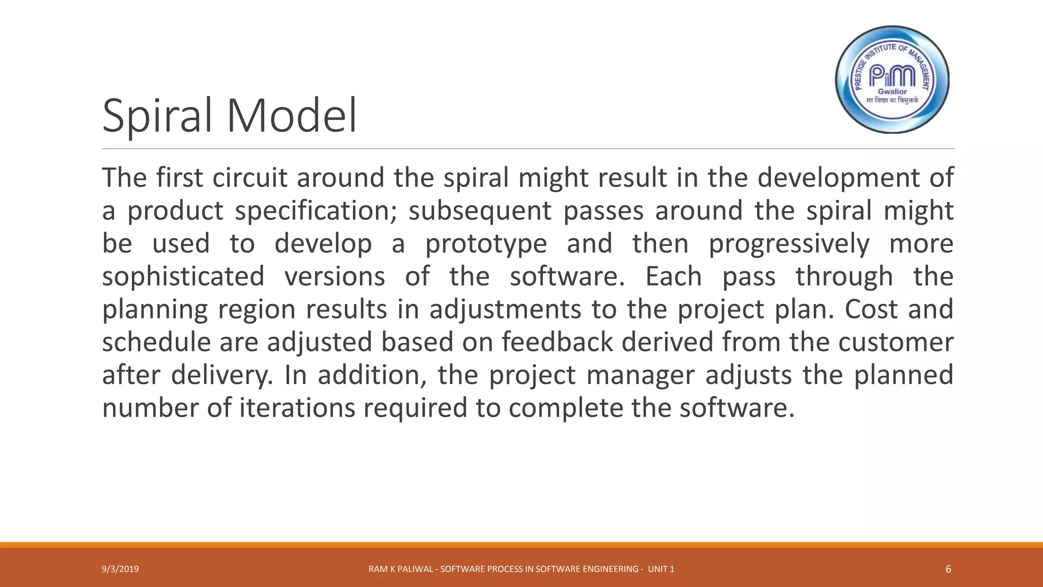Sdlc spiral model in software engineering basics by ram k paliwal | PPT