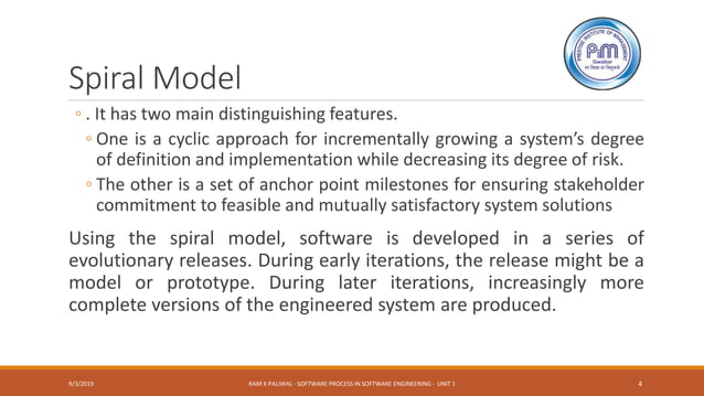 Sdlc spiral model in software engineering basics by ram k paliwal | PPT