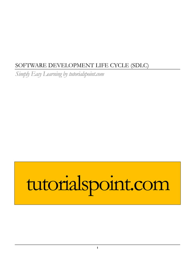 Sdlc tutorial | PDF
