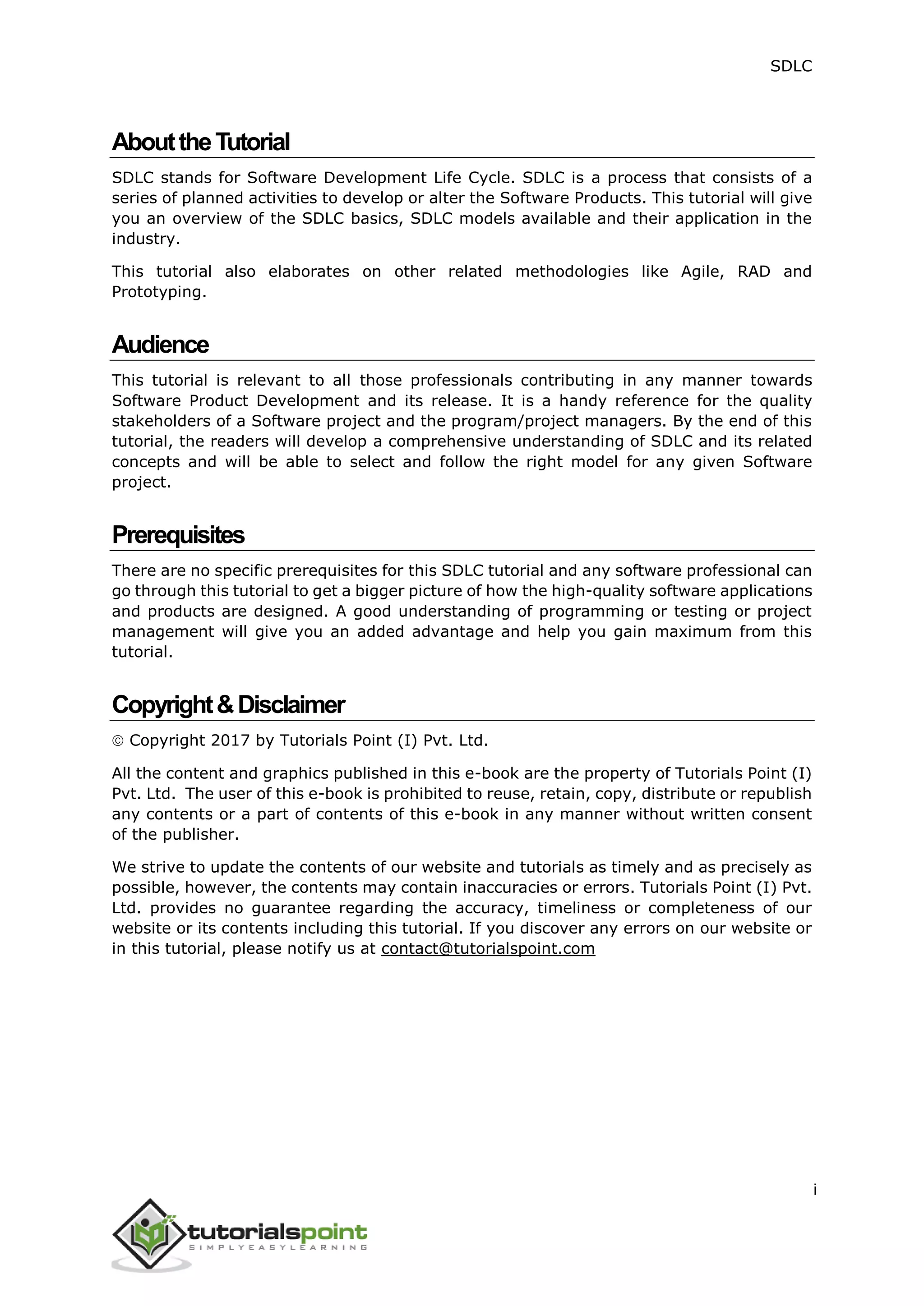 Sdlc tutorial | PDF