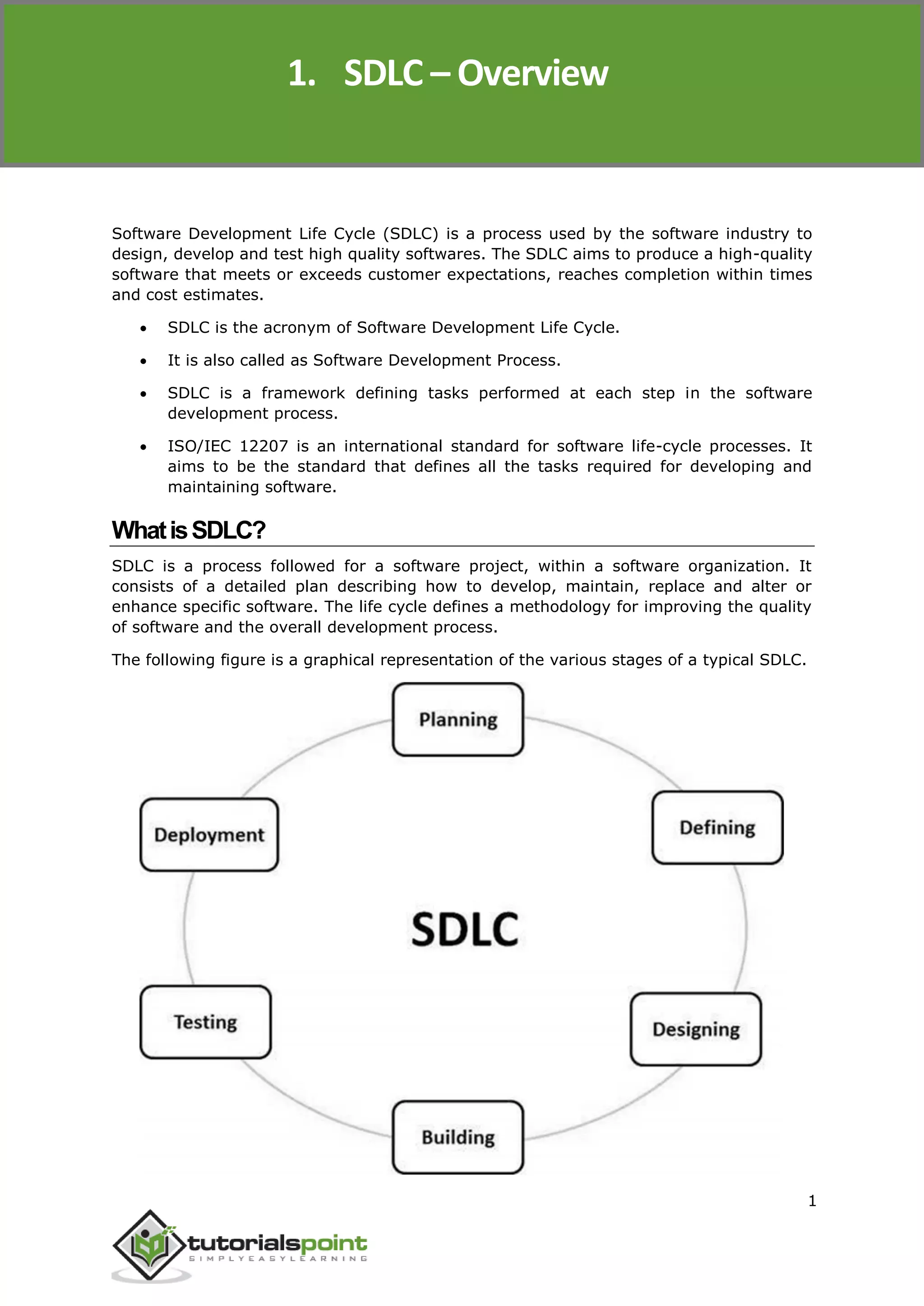 Sdlc tutorial | PDF