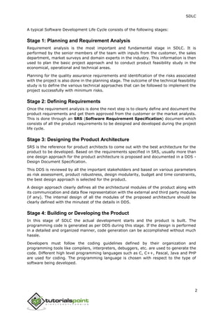 Sdlc tutorial | PDF