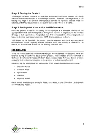 Sdlc tutorial | PDF