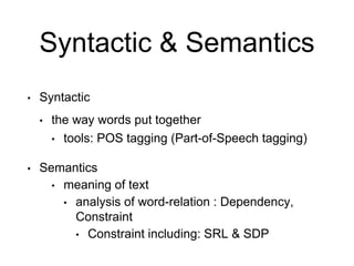 SRL and dependency tree english version | PPTX