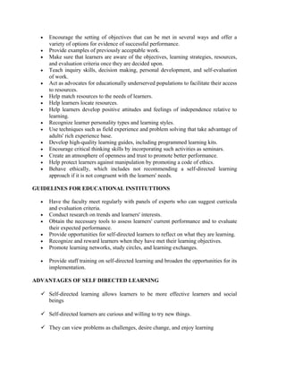 self directed learning | DOC