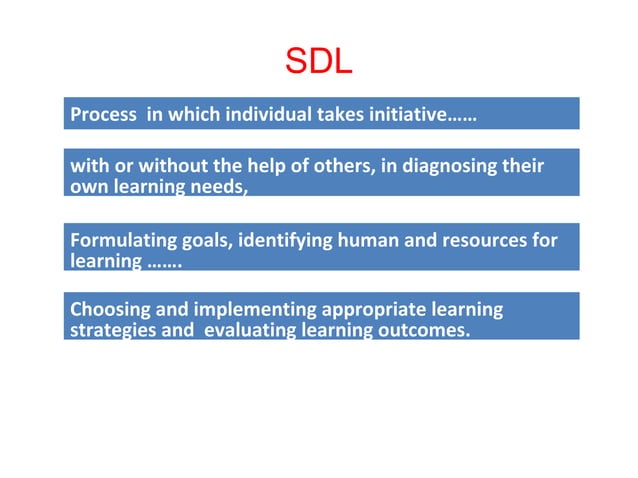Self Directed learning (SDL) & Networking | PPT | Free Download