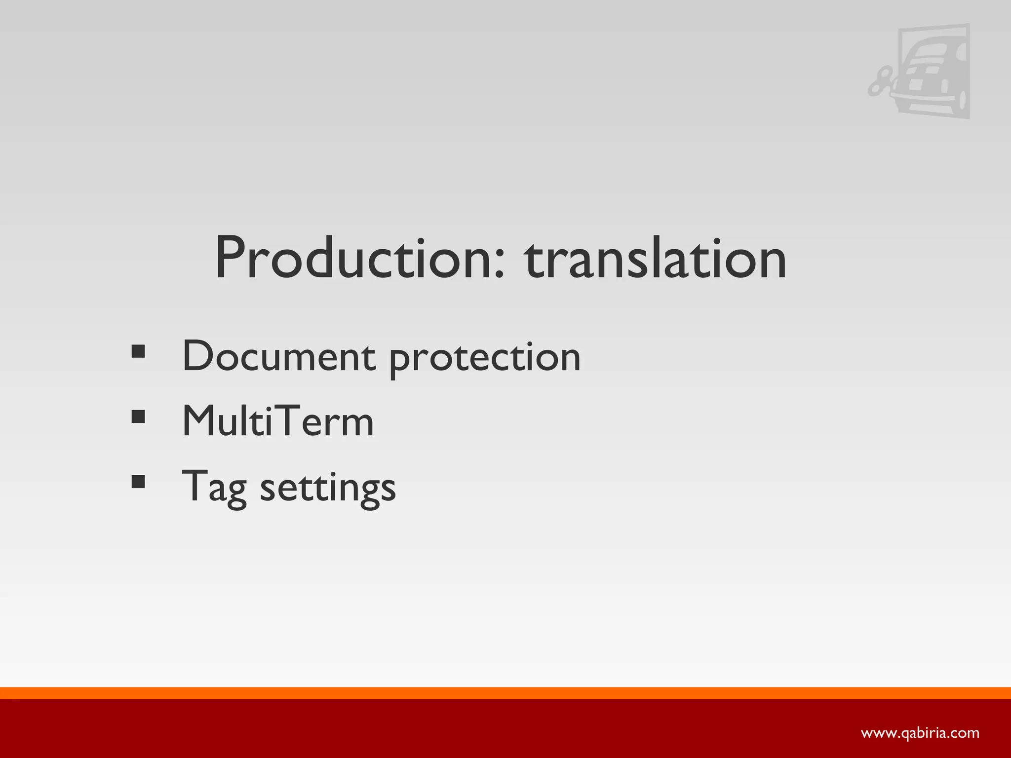 SDL Trados advanced training course | PPT