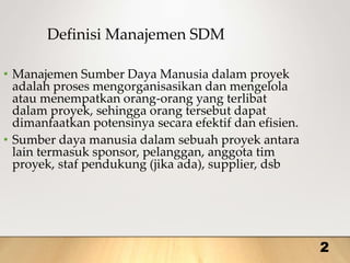 Manajemen SDM Proyek | PPT