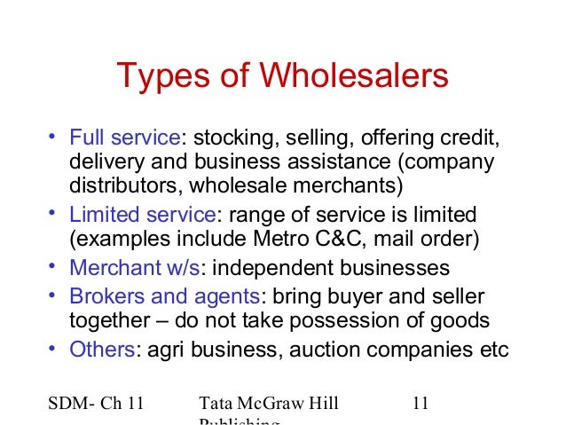 what is a wholesaler example