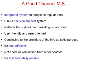 Channel Information Systems | PPT