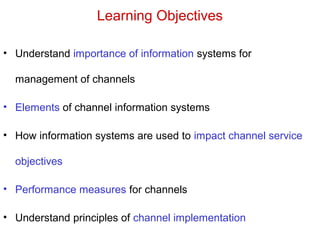 Channel Information Systems | PPT
