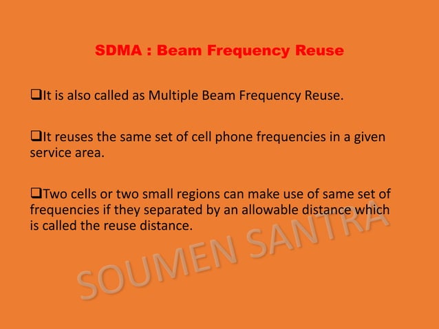 SPACE DIVISION MULTIPLE ACCESS (SDMA) SATELLITE COMMUNICATION | PPTX