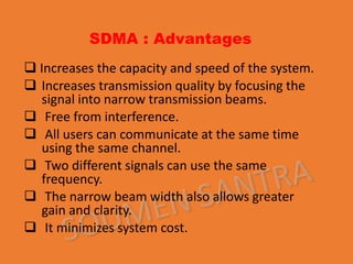 SPACE DIVISION MULTIPLE ACCESS (SDMA) SATELLITE COMMUNICATION | PPTX