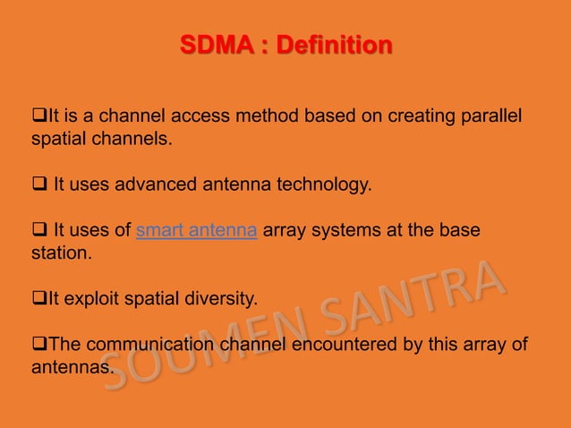 SPACE DIVISION MULTIPLE ACCESS (SDMA) SATELLITE COMMUNICATION | PPTX