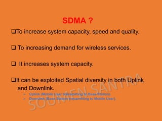 SPACE DIVISION MULTIPLE ACCESS (SDMA) SATELLITE COMMUNICATION | PPTX