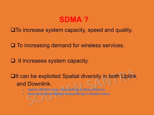 SPACE DIVISION MULTIPLE ACCESS (SDMA) SATELLITE COMMUNICATION | PPTX