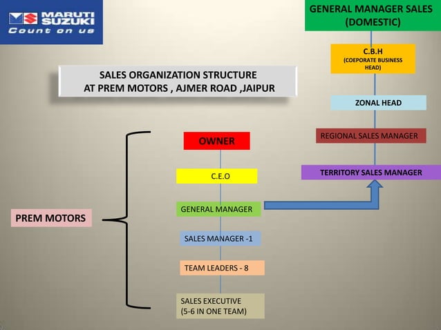 Sales Organization Structure of Maruti suzuki Ltd