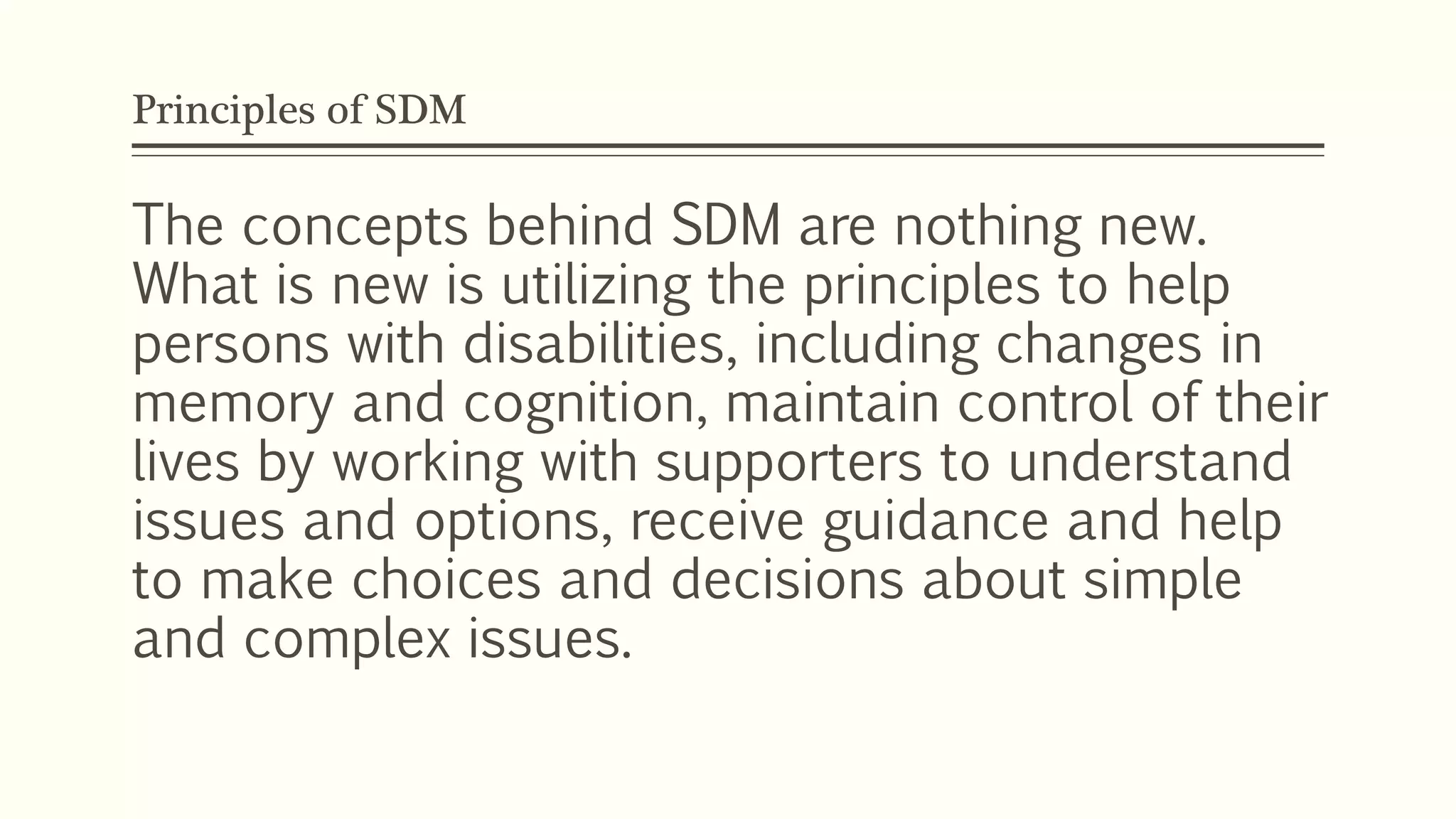 Supported Decision Making SDM | PPTX