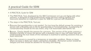 Supported Decision Making SDM | PPTX