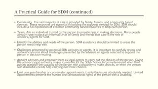 Supported Decision Making SDM | PPTX