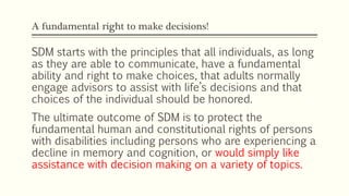 Supported Decision Making SDM | PPTX