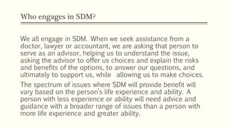 Supported Decision Making SDM | PPTX