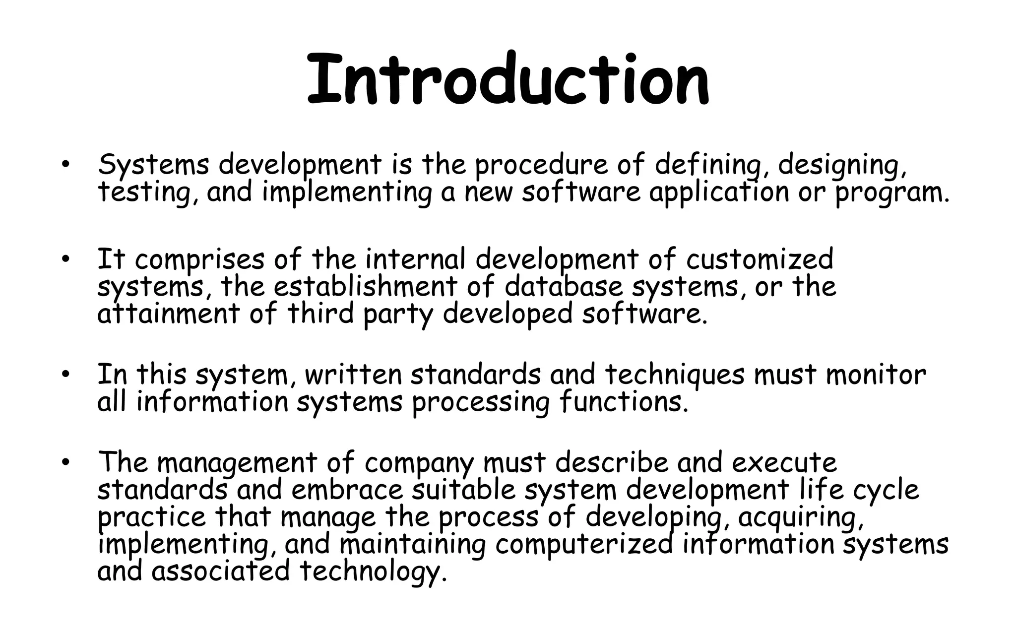 Information Systems Control and Audit - Chapter 4 - Systems Development ...
