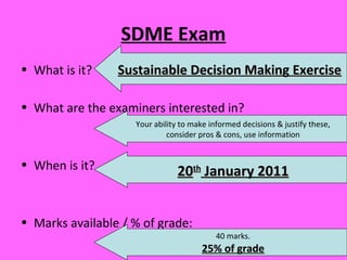 SDME exam prep | PPT