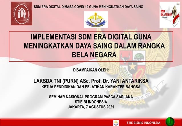 SDM ERA DIGITAL DIMASA COVID -19 GUNA MENINGKATKAN DAYA SAING DALAM ...