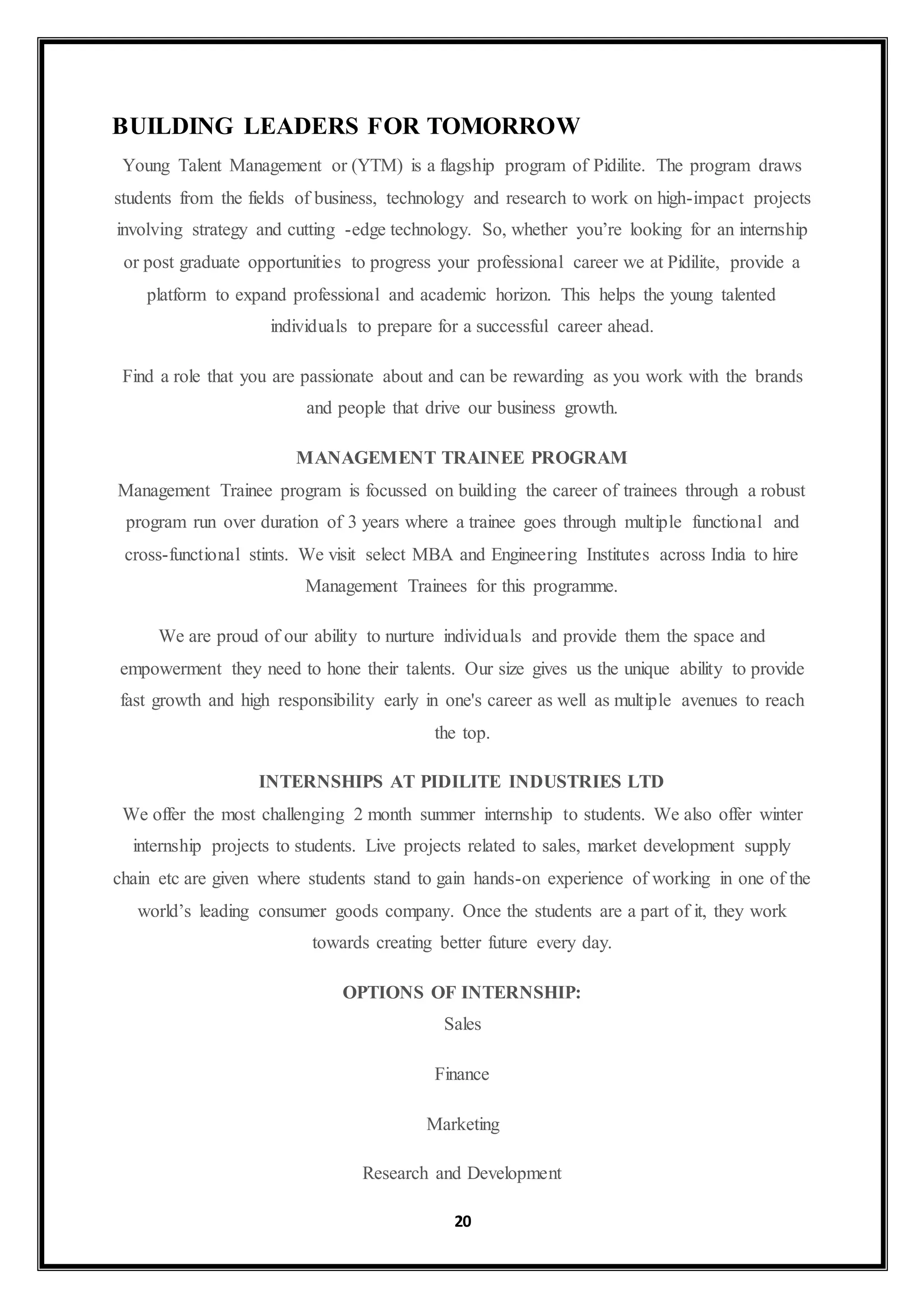 Pidilite Industry | DOCX