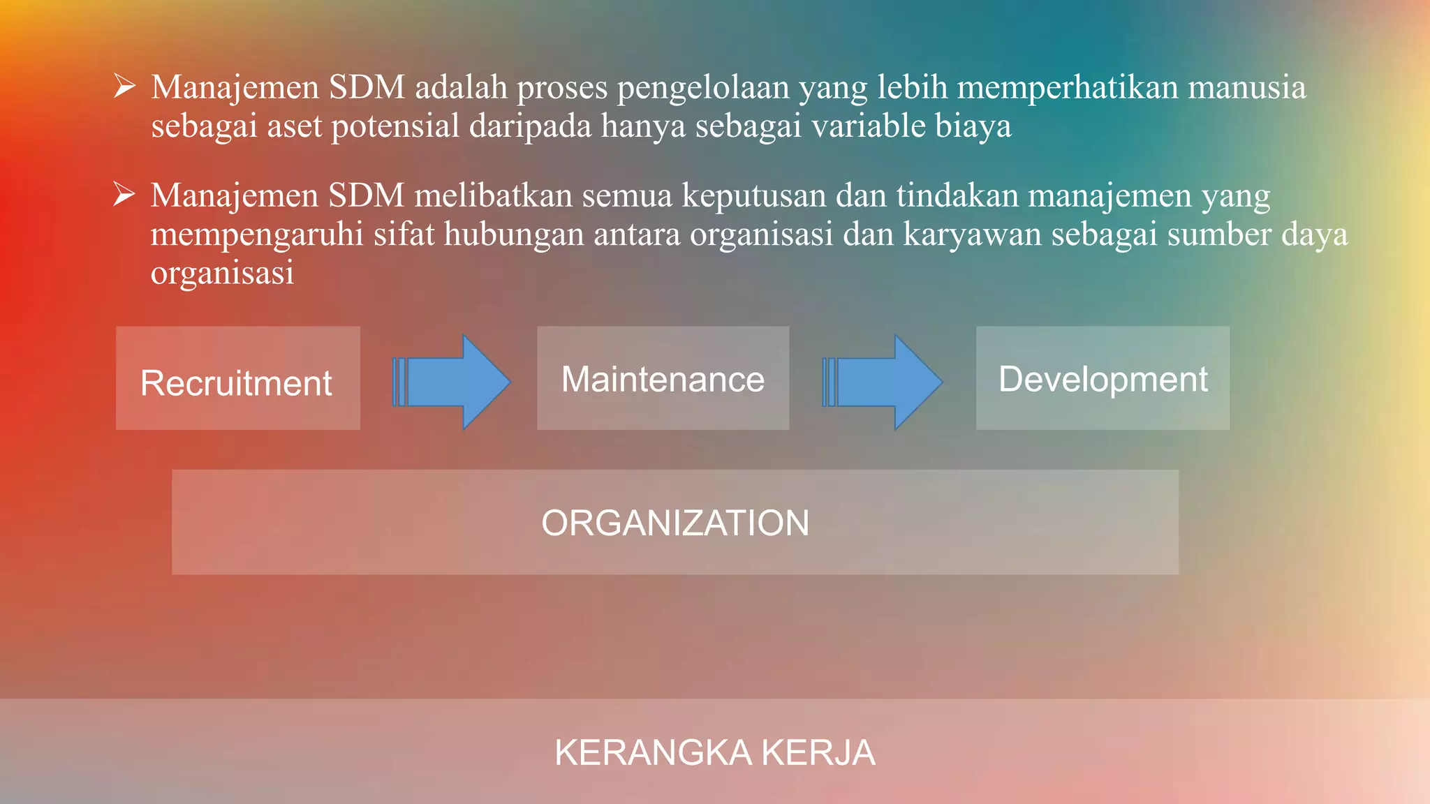 KERANGKA KERJA MANAJEMEN SDM | PPTX