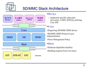 Linux SD/MMC Driver Stack | PPT