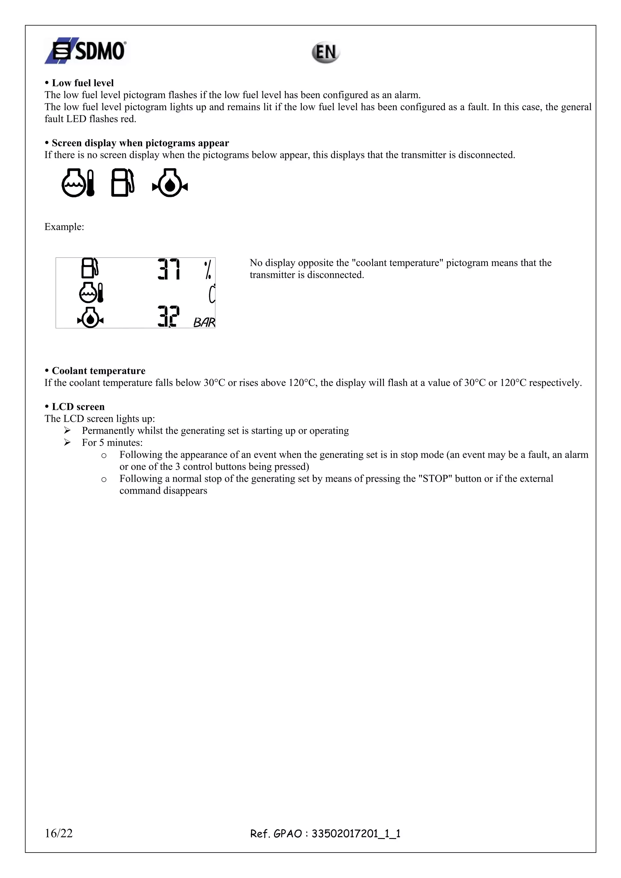 Sdmo mics-nexys-control panel-manual | PDF