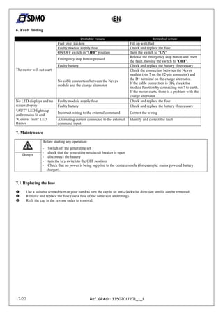 Sdmo mics-nexys-control panel-manual | PDF