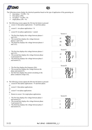 Sdmo mics-nexys-control panel-manual | PDF