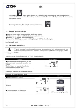 Sdmo mics-nexys-control panel-manual | PDF