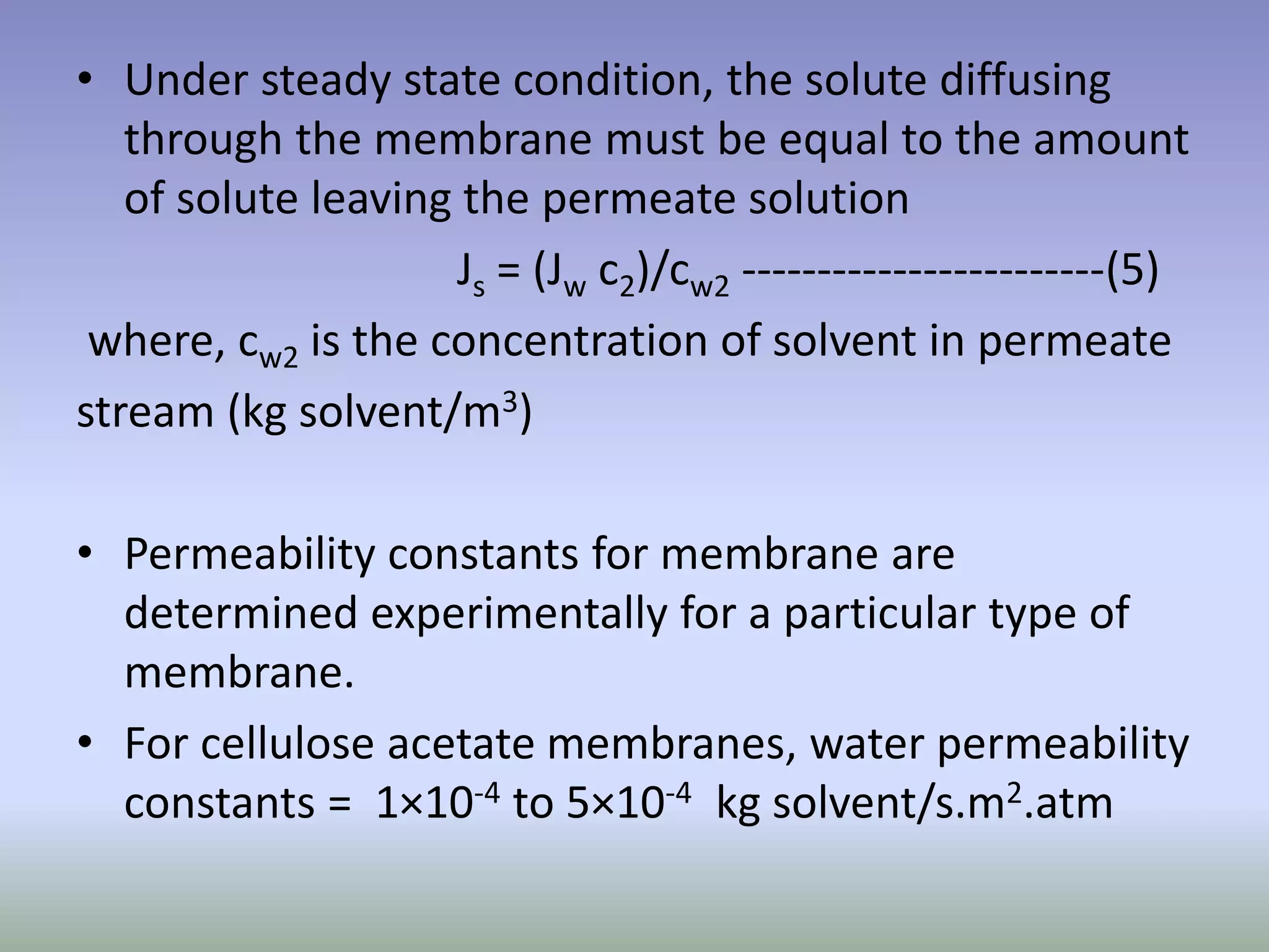 Solution Diffusion Model in Membrane Technology | PPTX | Chemistry ...