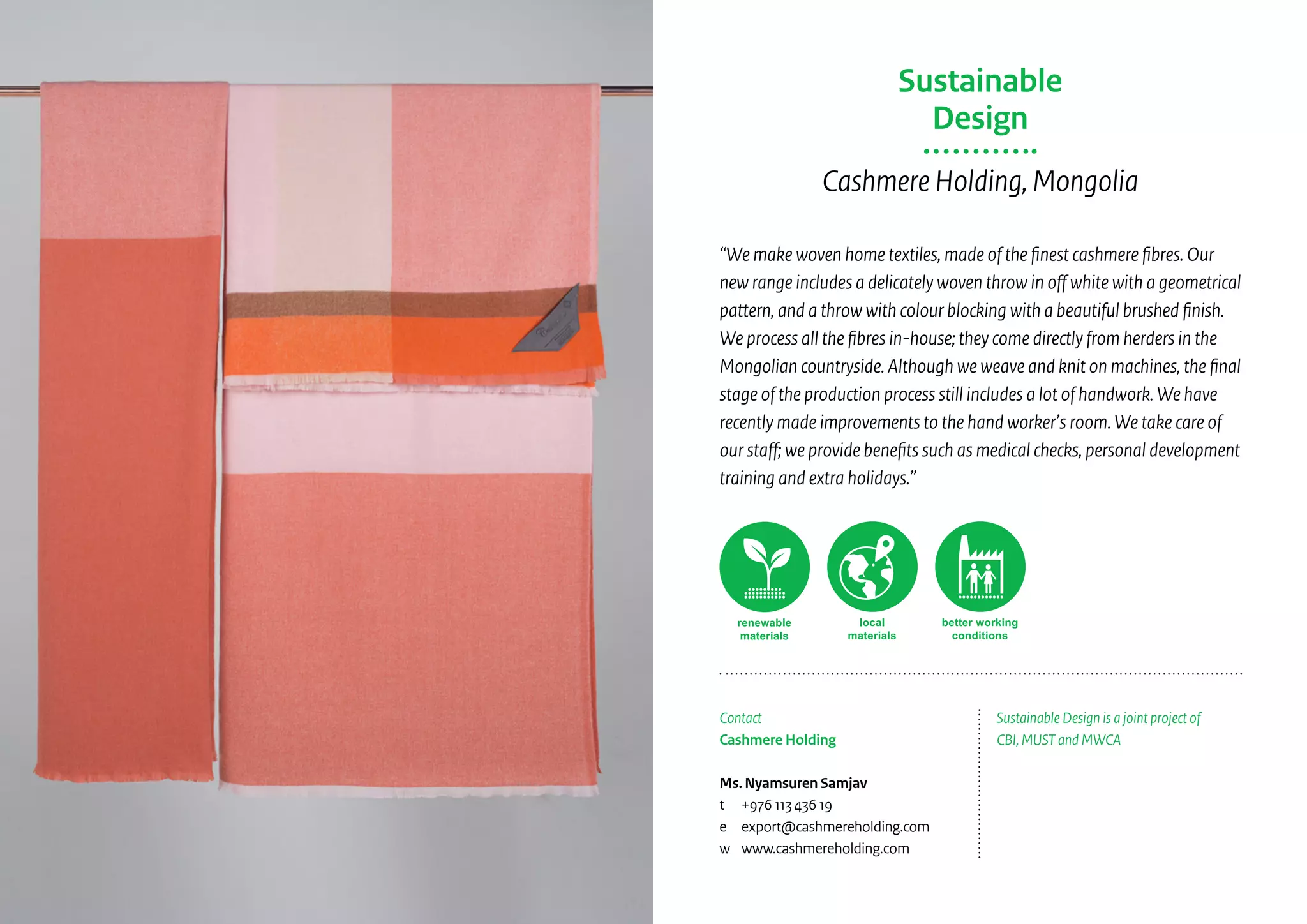 Sustainable Design Mongolia - Home Textiles Collections 2018 | PPT