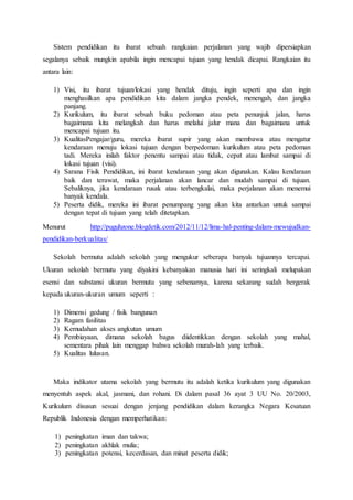 Sdm penujang utama sekolah bermutu | PDF