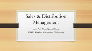 Sales and distribution management presentation | PPTX