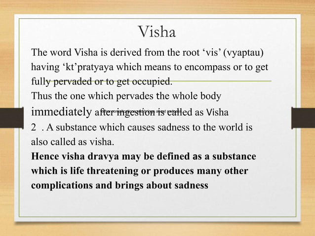 Knowledge of Visha(Poisons)Upvisha(Low grade/Sub poisons)Minerals ...