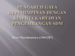 Sdm ppt rian mardiantoyo(1961287) edit | PPTX