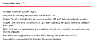 Colgate-Palmolive India-Sales and Distribution Management | PPTX