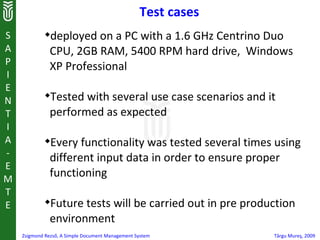 sDMS, a simple Document Management System | PPT