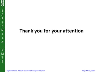 sDMS, a simple Document Management System | PPT