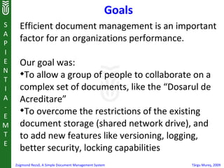 sDMS, a simple Document Management System | PPT