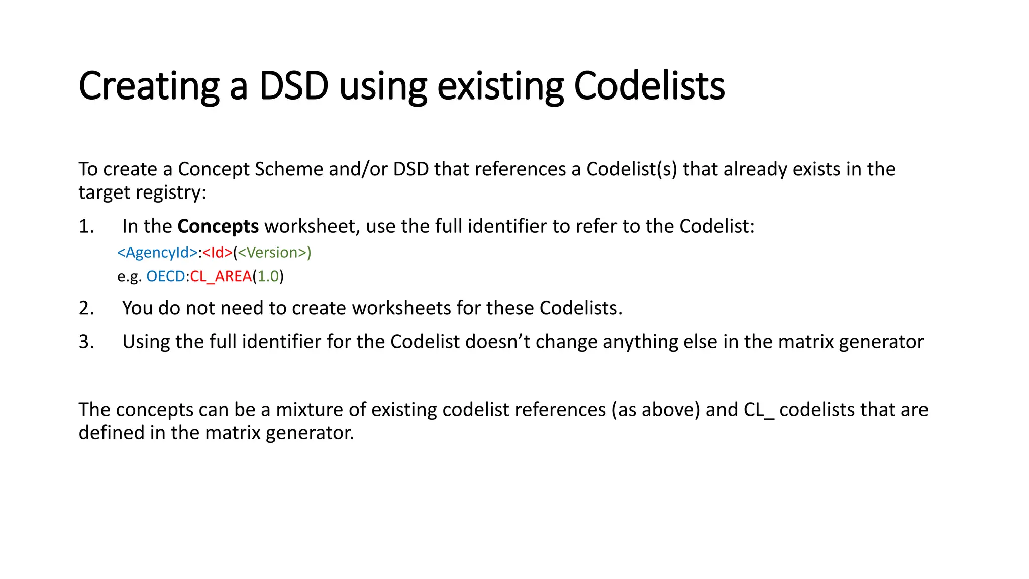 SDMX Matrix Generator User Guide.pptx presentation | PPTX